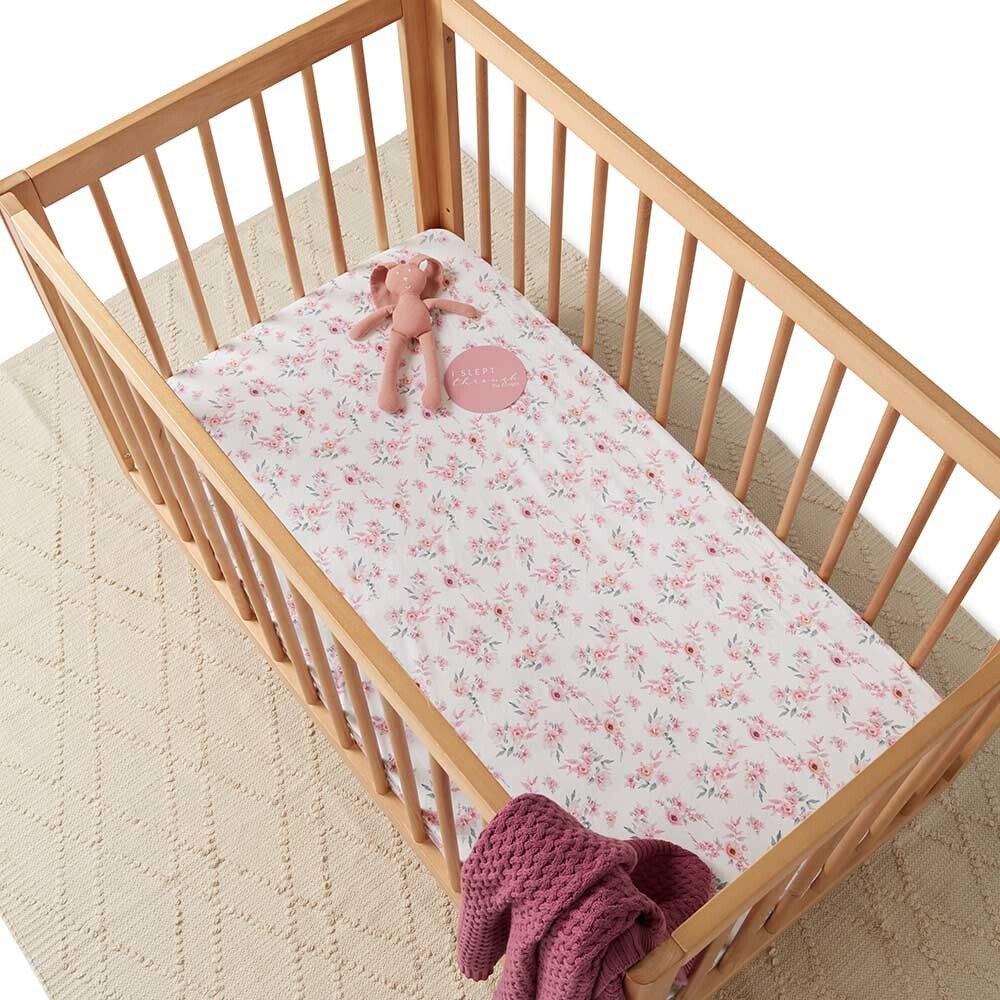 Camille Organic Fitted Baby Cot Sheet | Snuggle Hunny