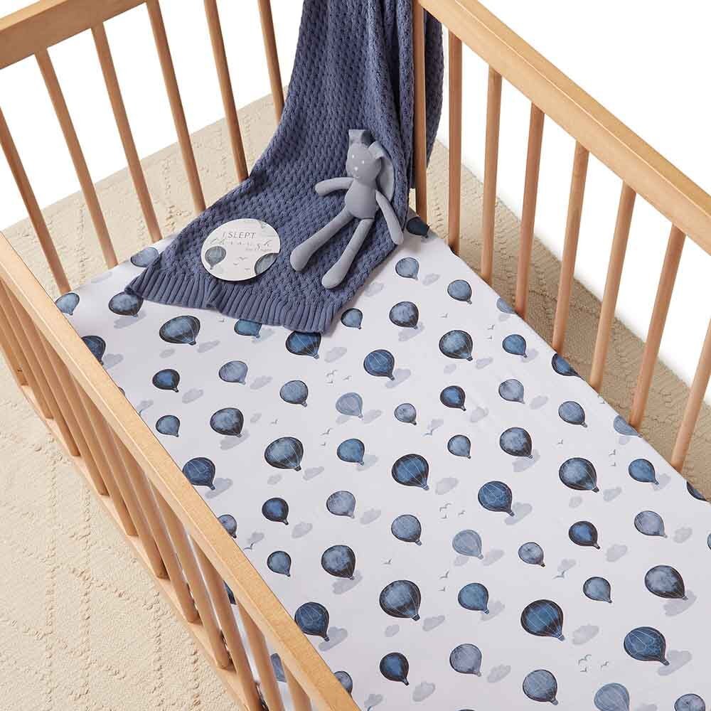 Cloud Chaser Organic Fitted Baby Cot Sheet | Snuggle Hunny