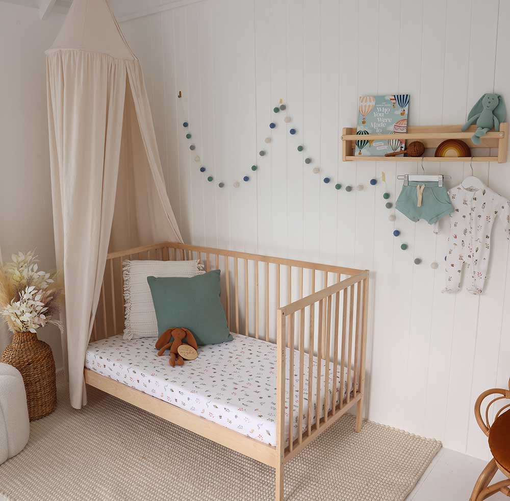 Garden Friends Organic Fitted Cot Sheet | Snuggle Hunny