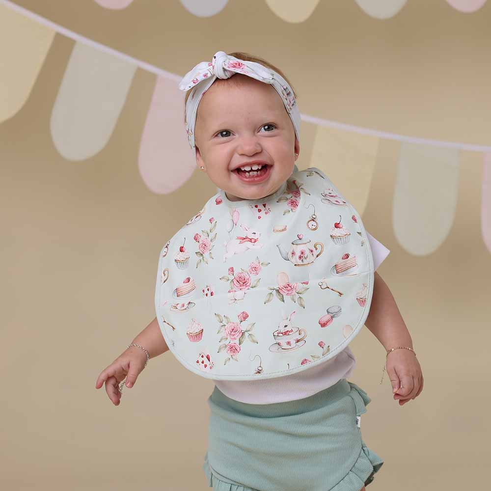 White Rabbit Waterproof Snuggle Baby Bib | Snuggle Hunny