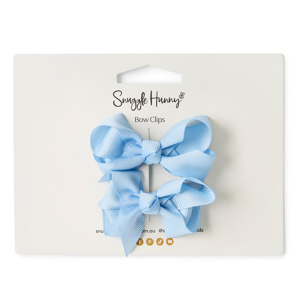 Baby Blue Piggy Tail Hair Clips - Pair | Snuggle Hunny
