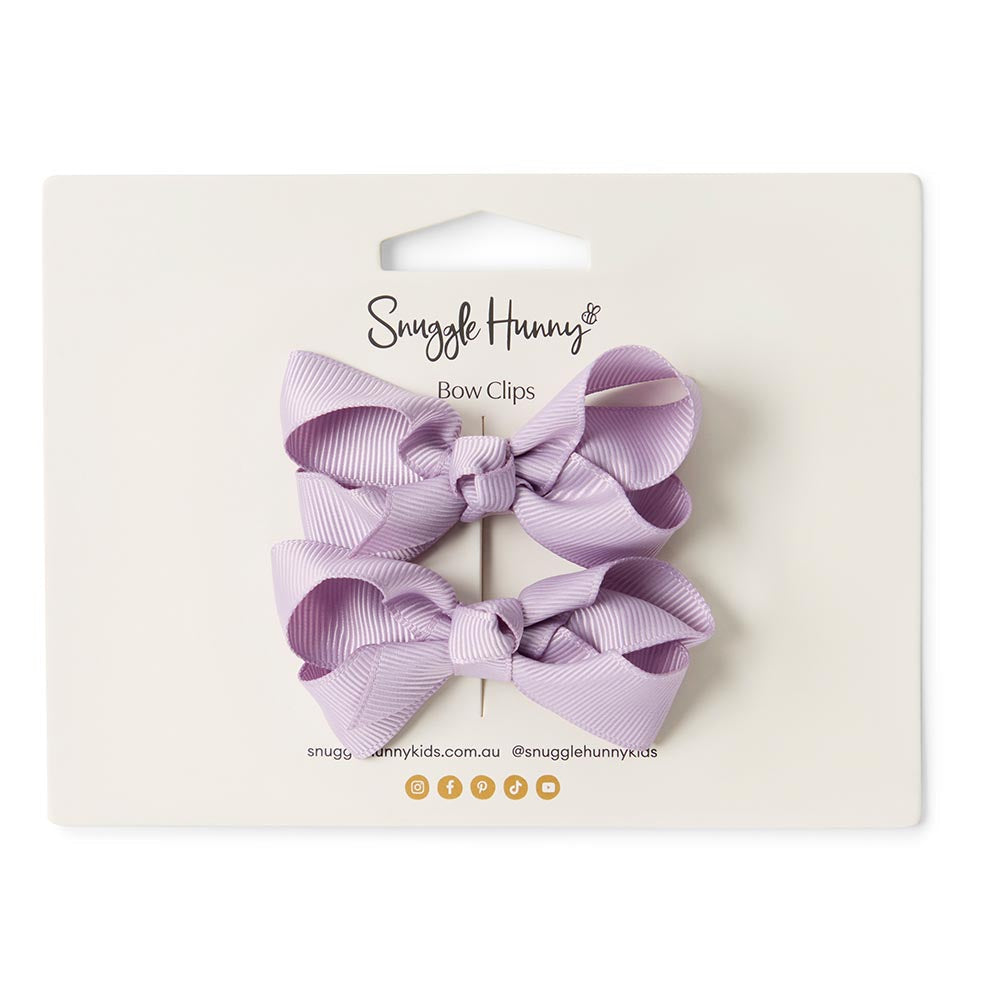 Lilac Piggy Tail Hair Clips - Pair | Snuggle Hunny