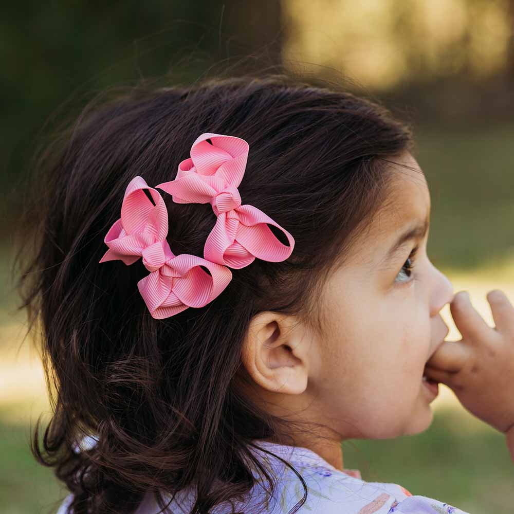 Sherbet Pink Piggy Tail Hair Clips - Pair | Snuggle Hunny