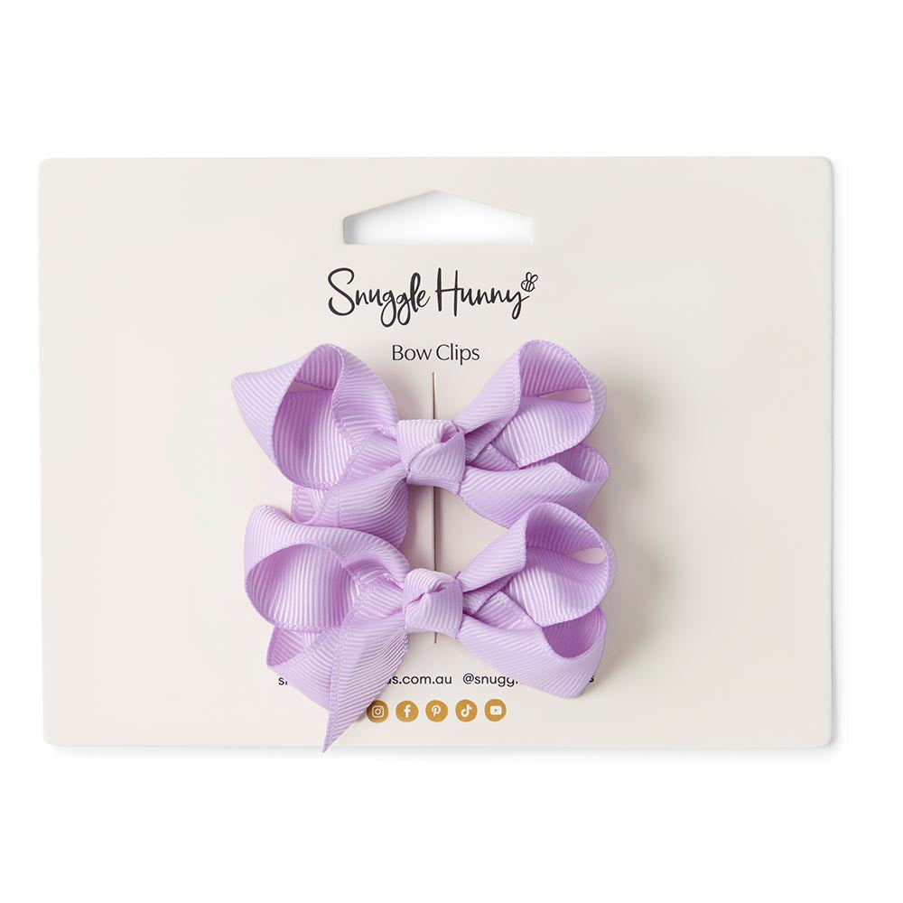 Soft Violet Piggy Tail Hair Clips - Pair | Snuggle Hunny