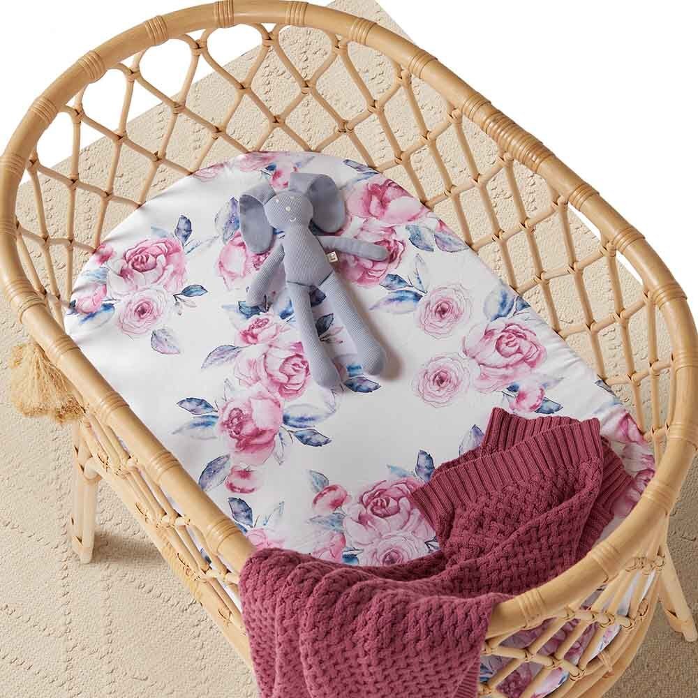 Lilac Skies Organic Bassinet Sheet & Change Pad Cover | Snuggle Hunny