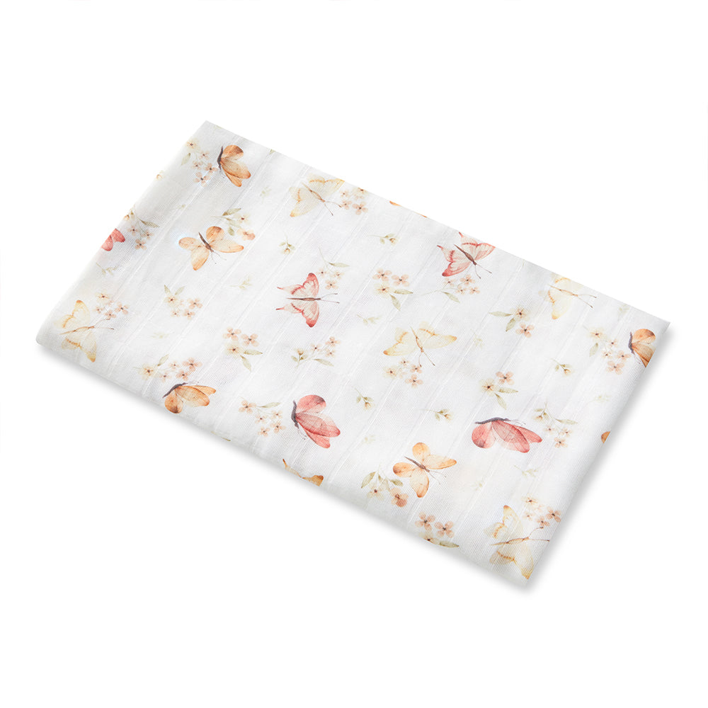 Butterfly Organic Muslin Wrap | Snuggle Hunny