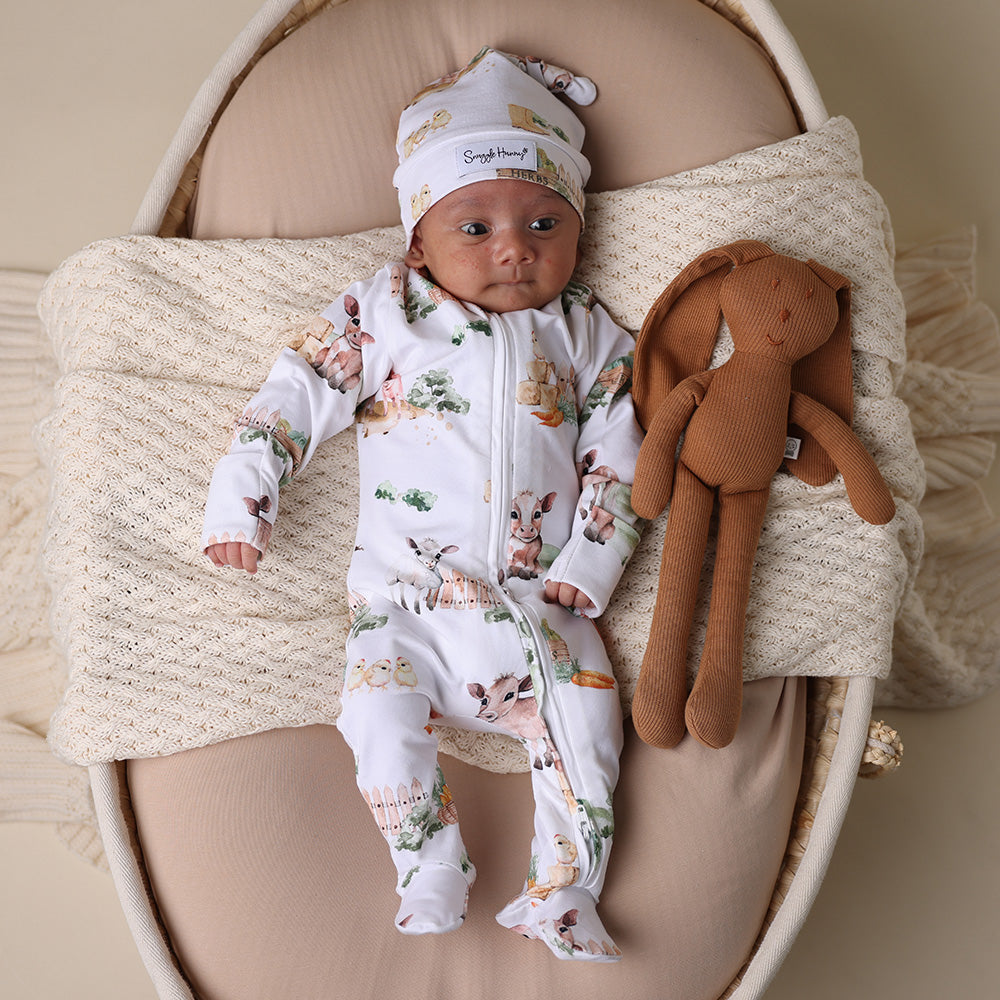 Farm Organic Baby Snuggle Sleepsuit Footie | Snuggle Hunny