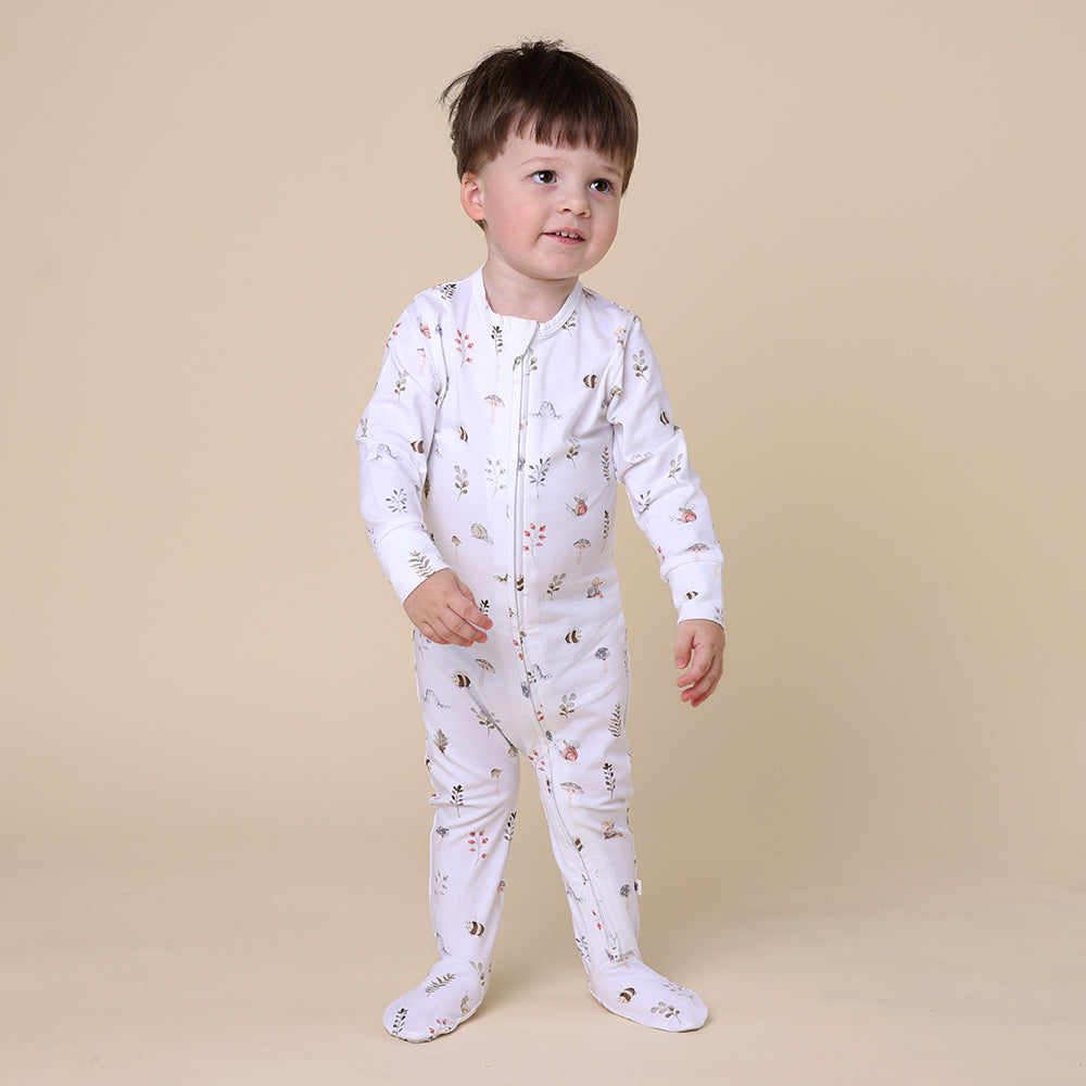 Garden Friends Organic Baby Snuggle Sleepsuit Footie | Snuggle Hunny
