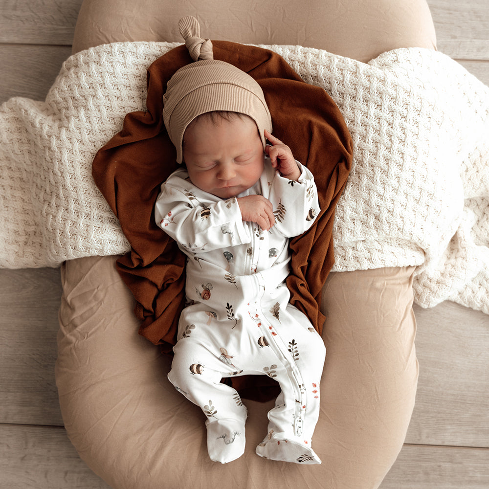 Garden Friends Organic Baby Snuggle Sleepsuit Footie | Snuggle Hunny