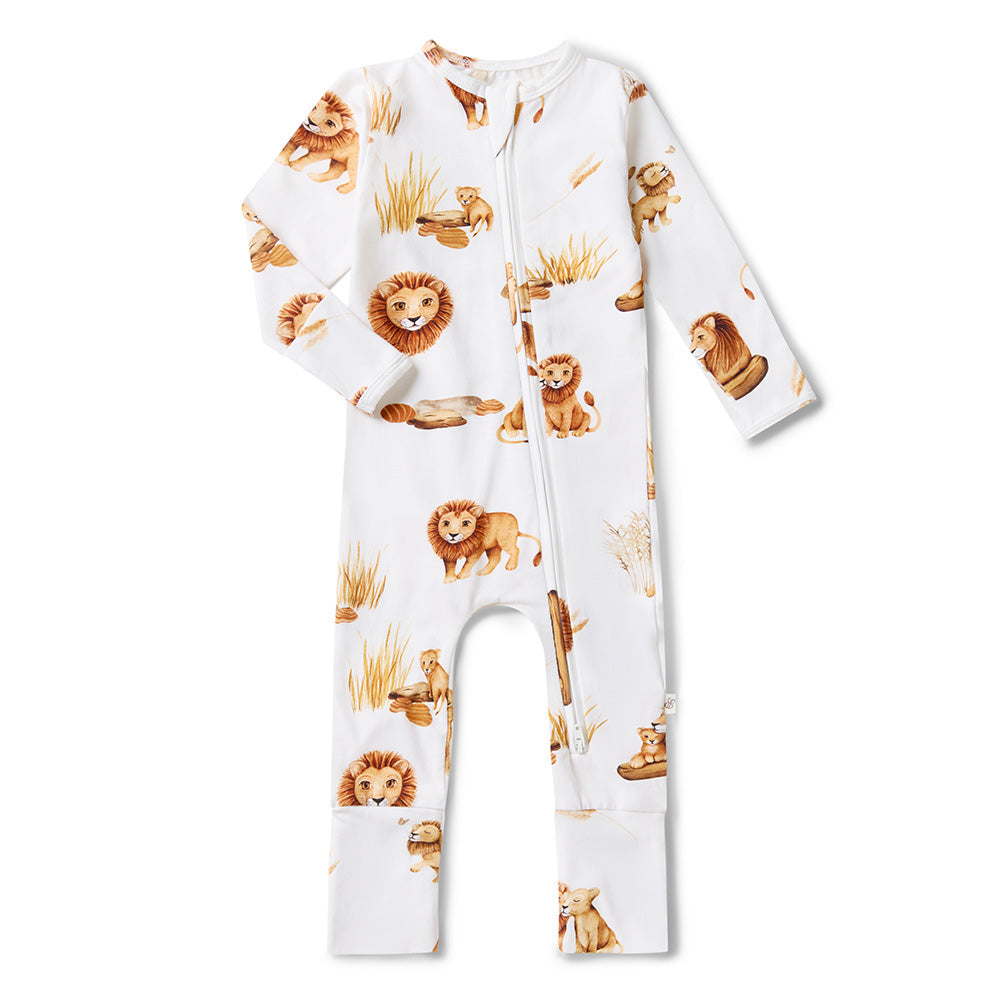 Lion Organic Baby Snugglesuit Convertible Romper | Snuggle Hunny