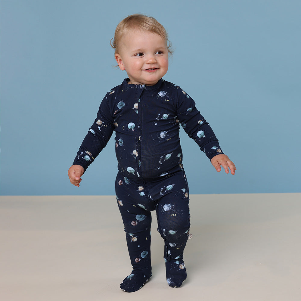 Milky Way Organic Baby Snuggle Sleepsuit Footie | Snuggle Hunny