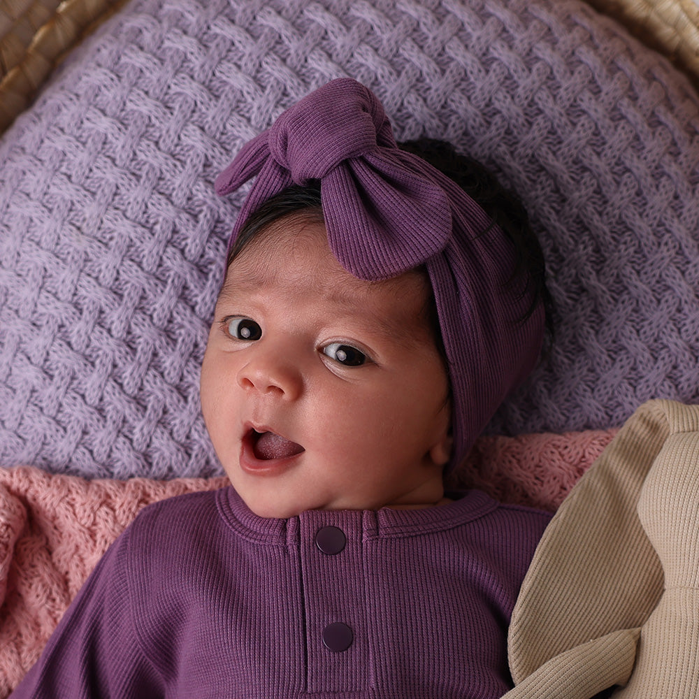 Mulberry Ribbed Organic Baby and Toddler Topknot | Snuggle Hunny